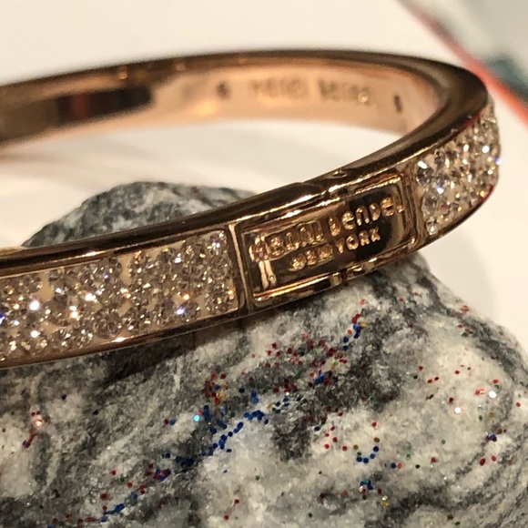 henri bendel | Jewelry | Henri Bendel Sparkle Gold Tone Hinged Bracelet ...